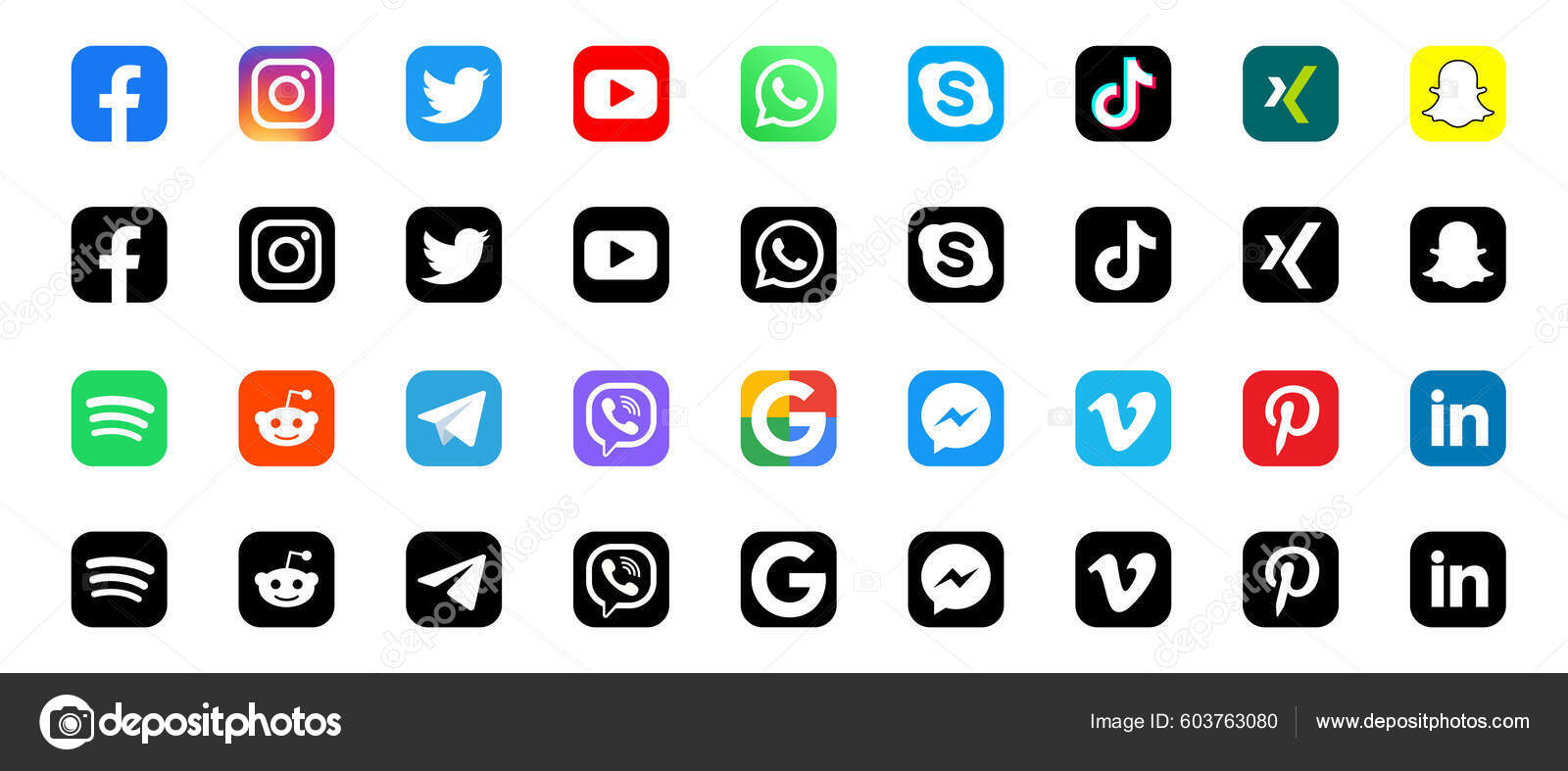 Facebook Twitter Vektor Logo