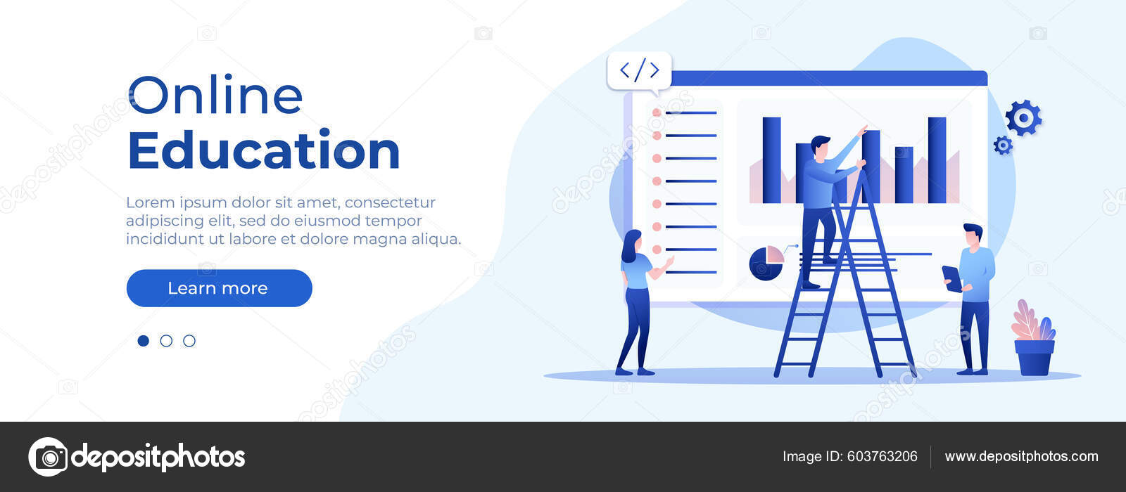Online Education Concept Vector Layout Website Page Illustration Flat ...