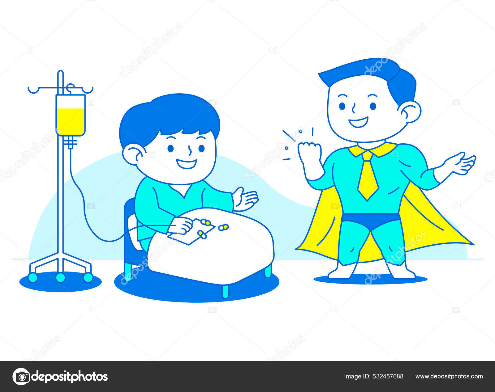 Insurance Sales Concept Super Hero Introducing Insurance Various ...