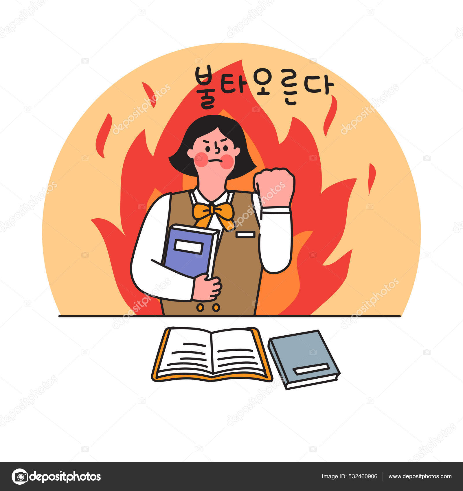 Vector Illustration Background Angry Teacher Stock Illustration by ...