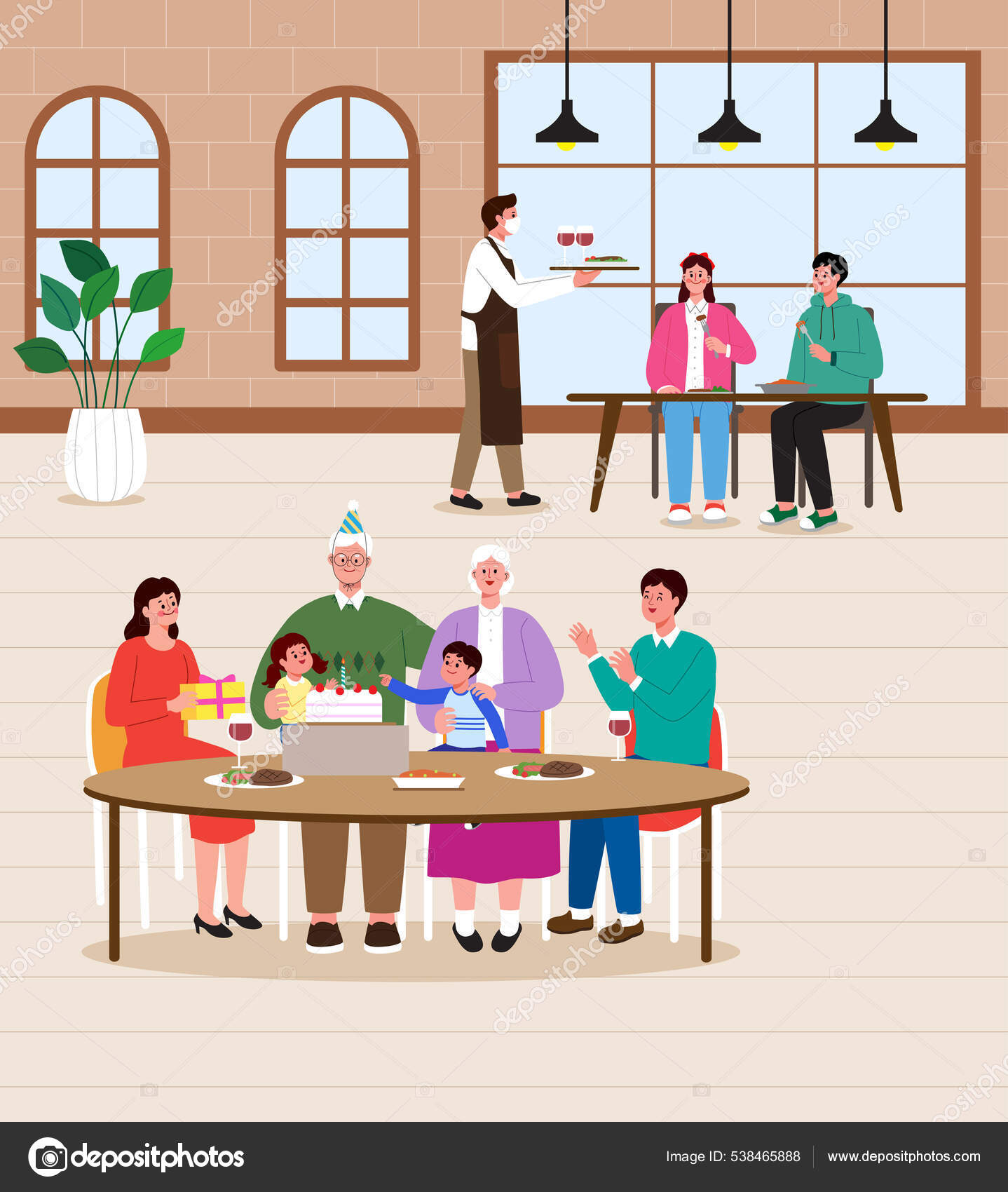 Life Covid Virus Restaurant Stock Vector by ©submission@bbtree.co.kr ...