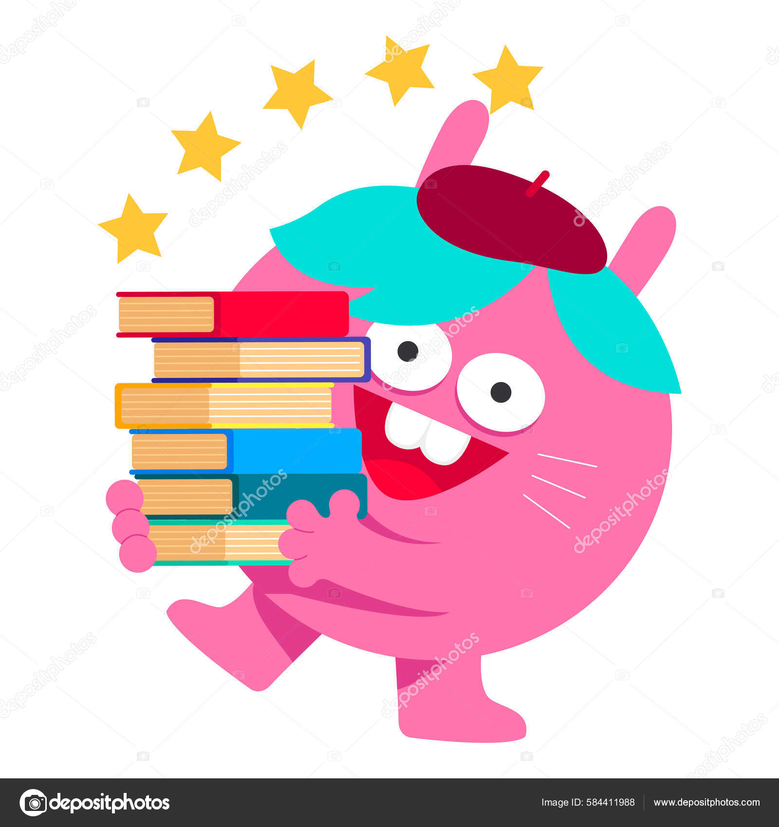 Ilustrasi Karakter Kartun Vektor Lucu Vektor Stok oleh ©submission ...