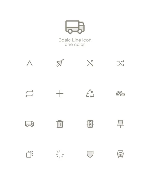 Basic One Color Line Vector Illustration Icons Stock Vector by ...