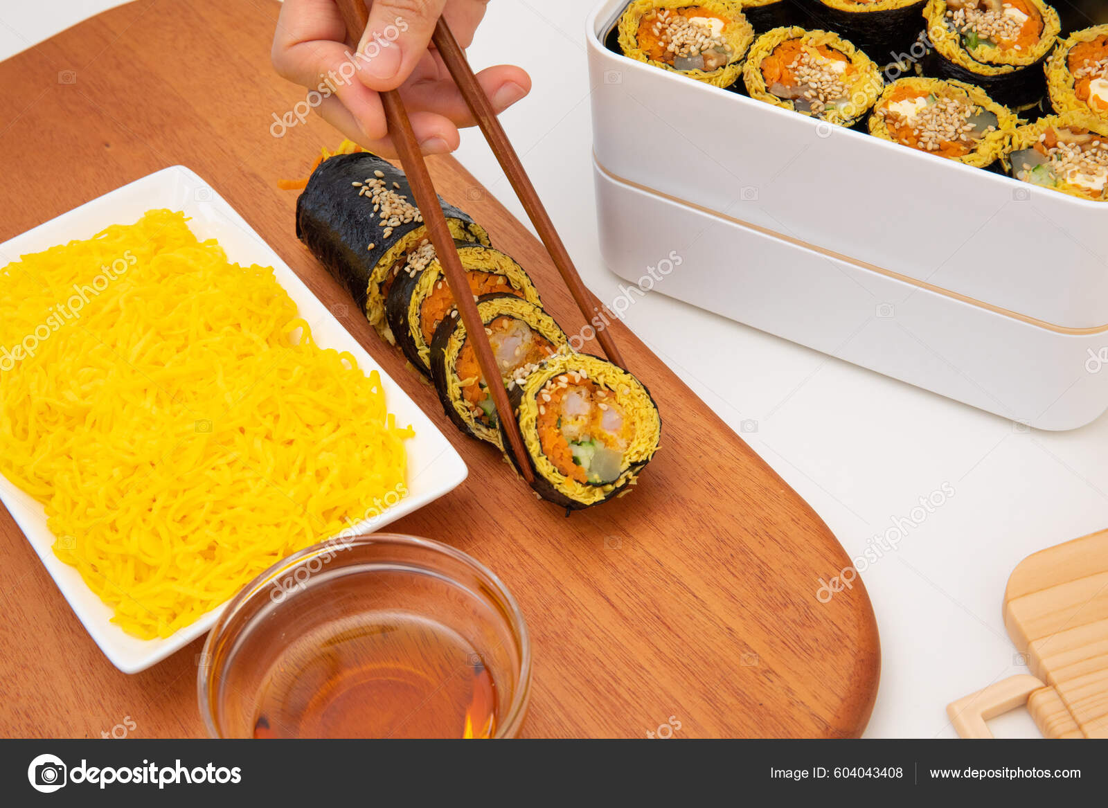 Low Carb Egg Keto Kimbap Korean Sushi Roll — Stock Photo © submission ...