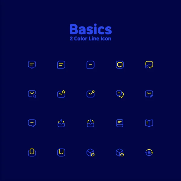 Basic One Color Line Vector Illustration Icons Stock Vector by ...