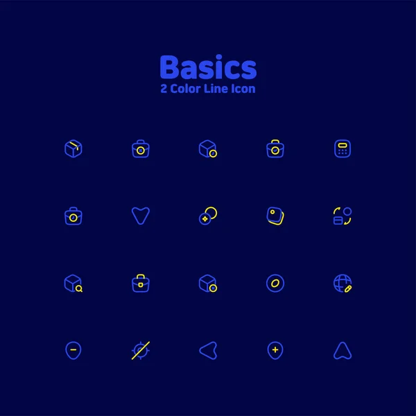 Basic One Color Line Vector Illustration Icons Stock Vector by ...