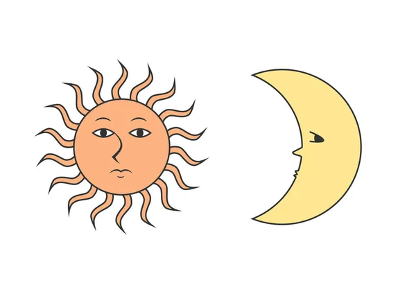 Easy Sun And Moon Drawings