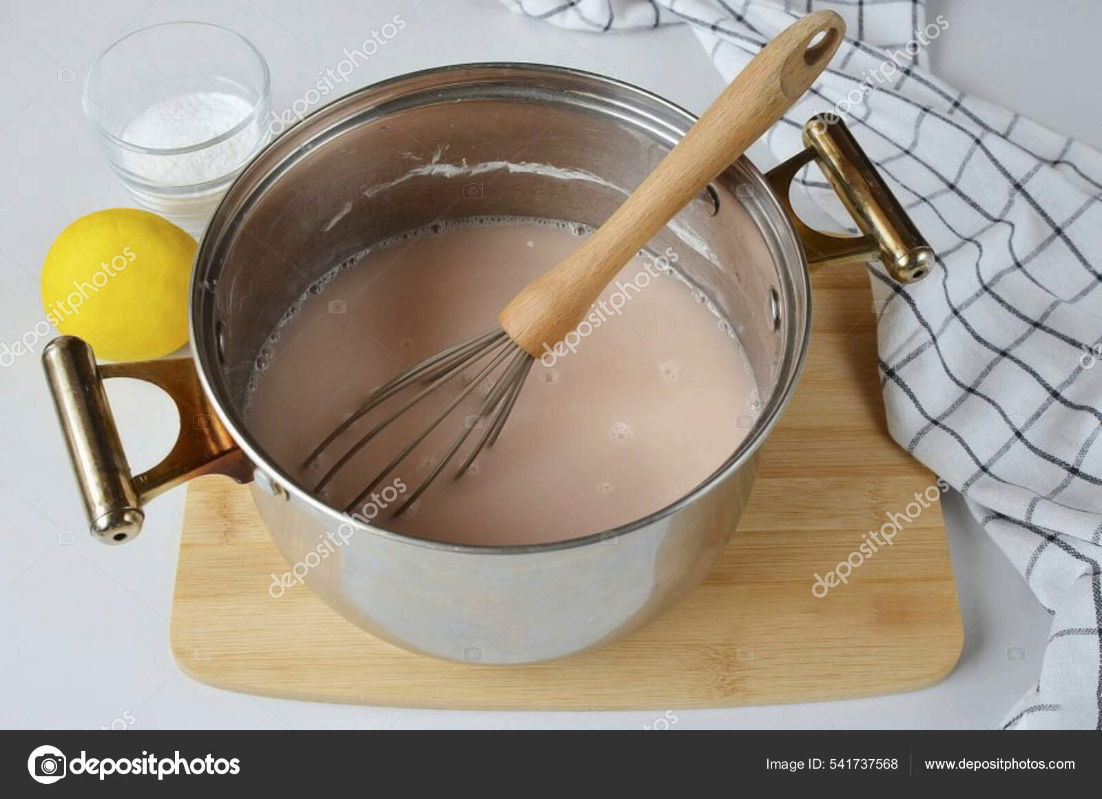 Mix Mass Very Well Whisk Constant Thorough Stirring Bring Mixture Stock ...