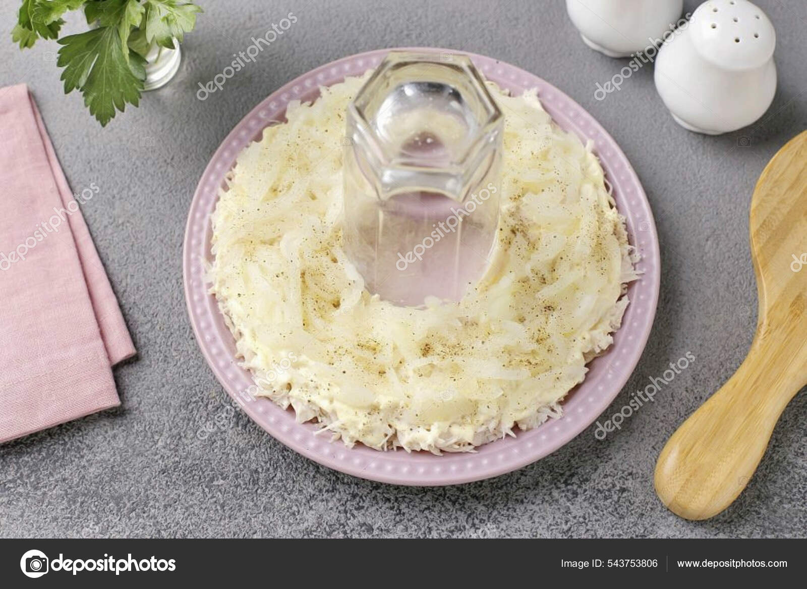 Second Layer Onion Cut Half Rings Cubes Remove Bitterness You — Stock ...