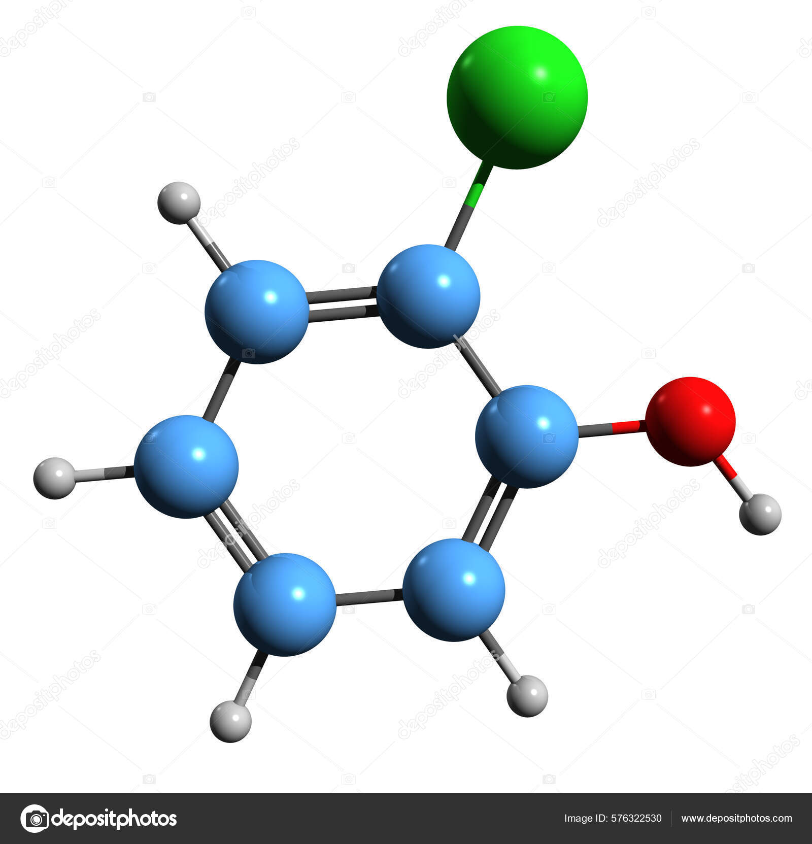 Image Chlorophenol Skeletal Formula Molecular Chemical Structure ...