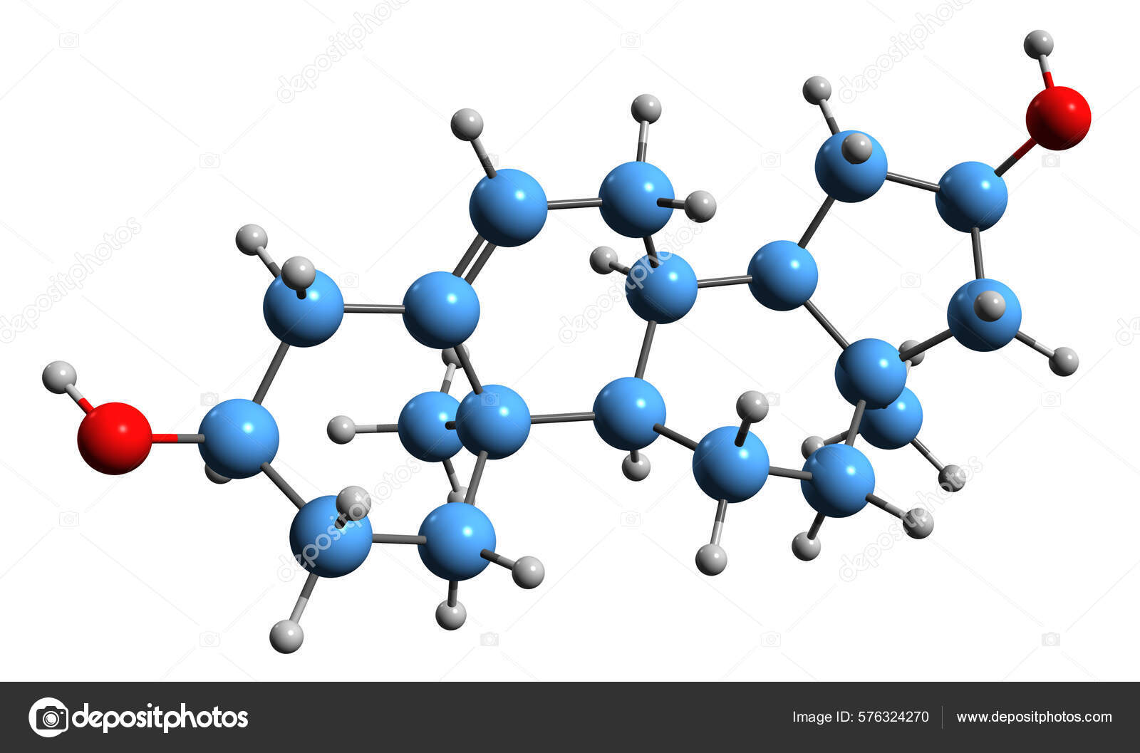 Image Cetadiol Skeletal Formula Molecular Chemical Structure Steroid ...