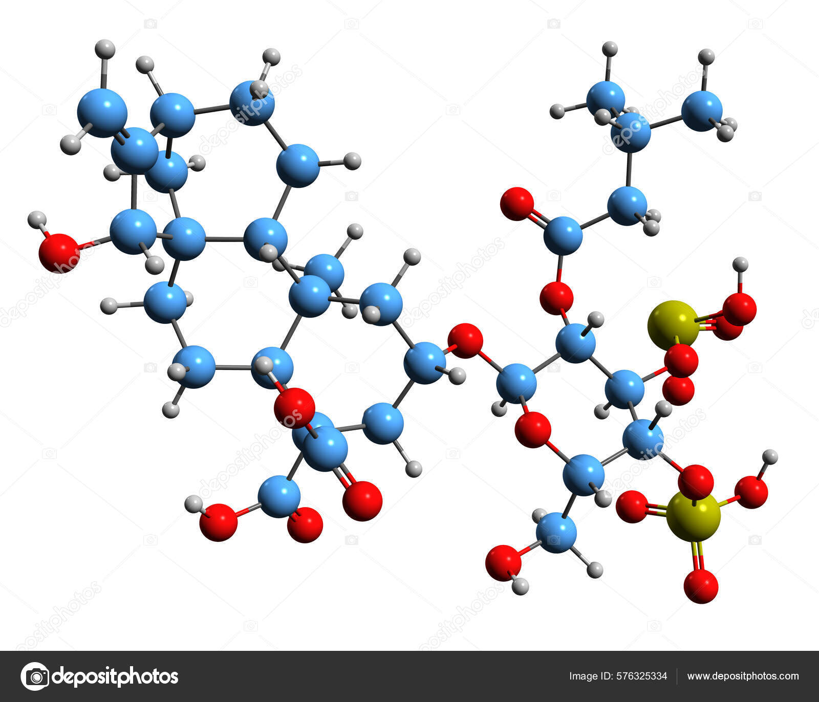Imagen Fórmula Esquelética Carboxyatractyloside Estructura Química ...