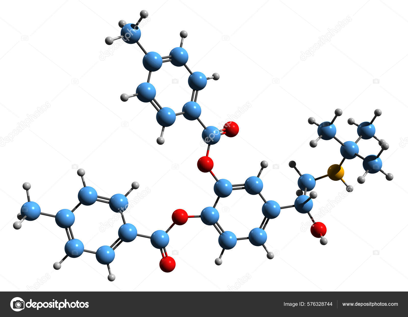Image Bitolterol Skeletal Formula Molecular Chemical Structure Beta2 ...