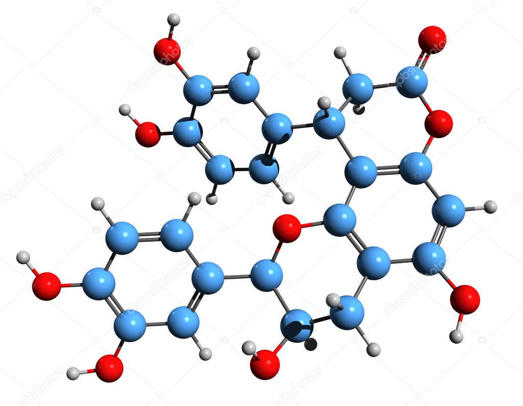 Imagen 3D de la fórmula esquelética de Cinchonain-Ib - estructura ...