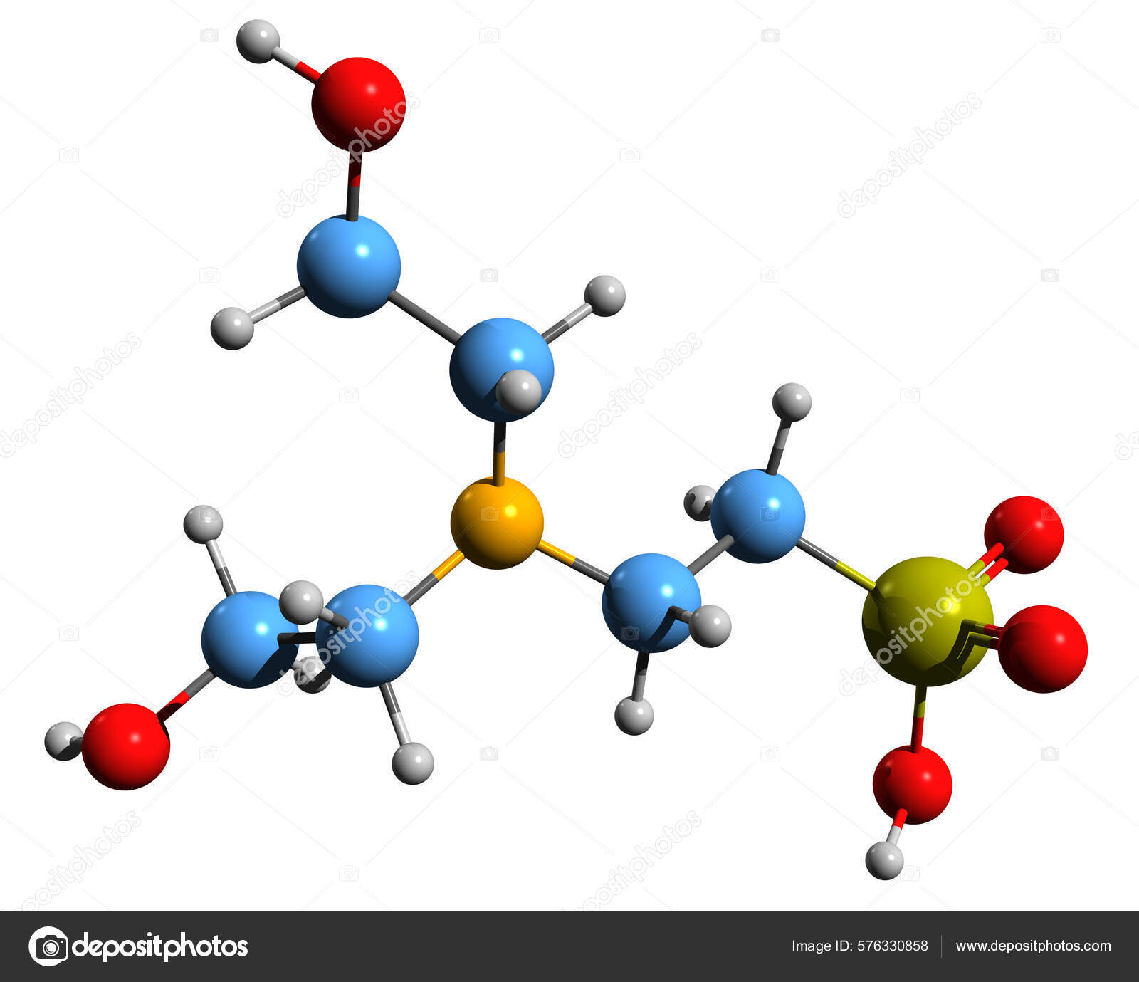 Image Bes Skeletal Formula Molecular Chemical Structure Buffering Agent ...