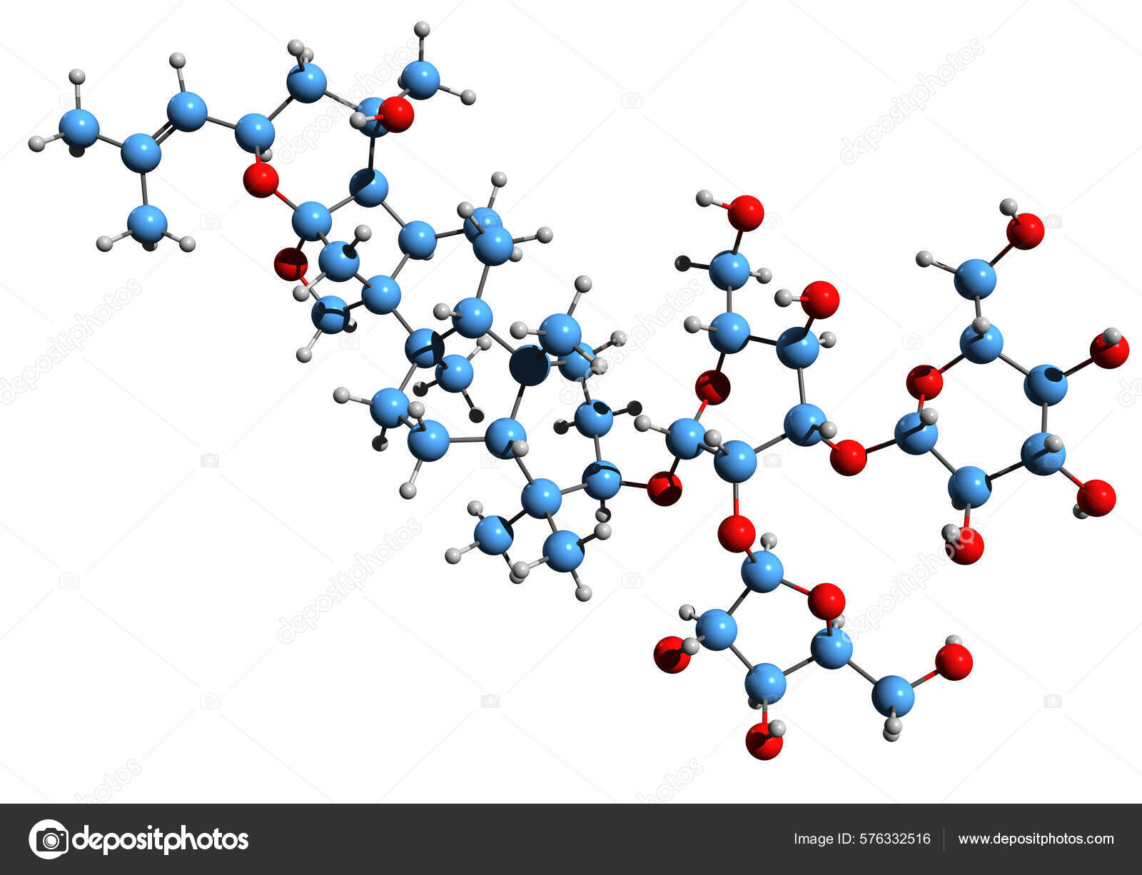Image Bacoside Skeletal Formula Molecular Chemical Structure Bacosides ...