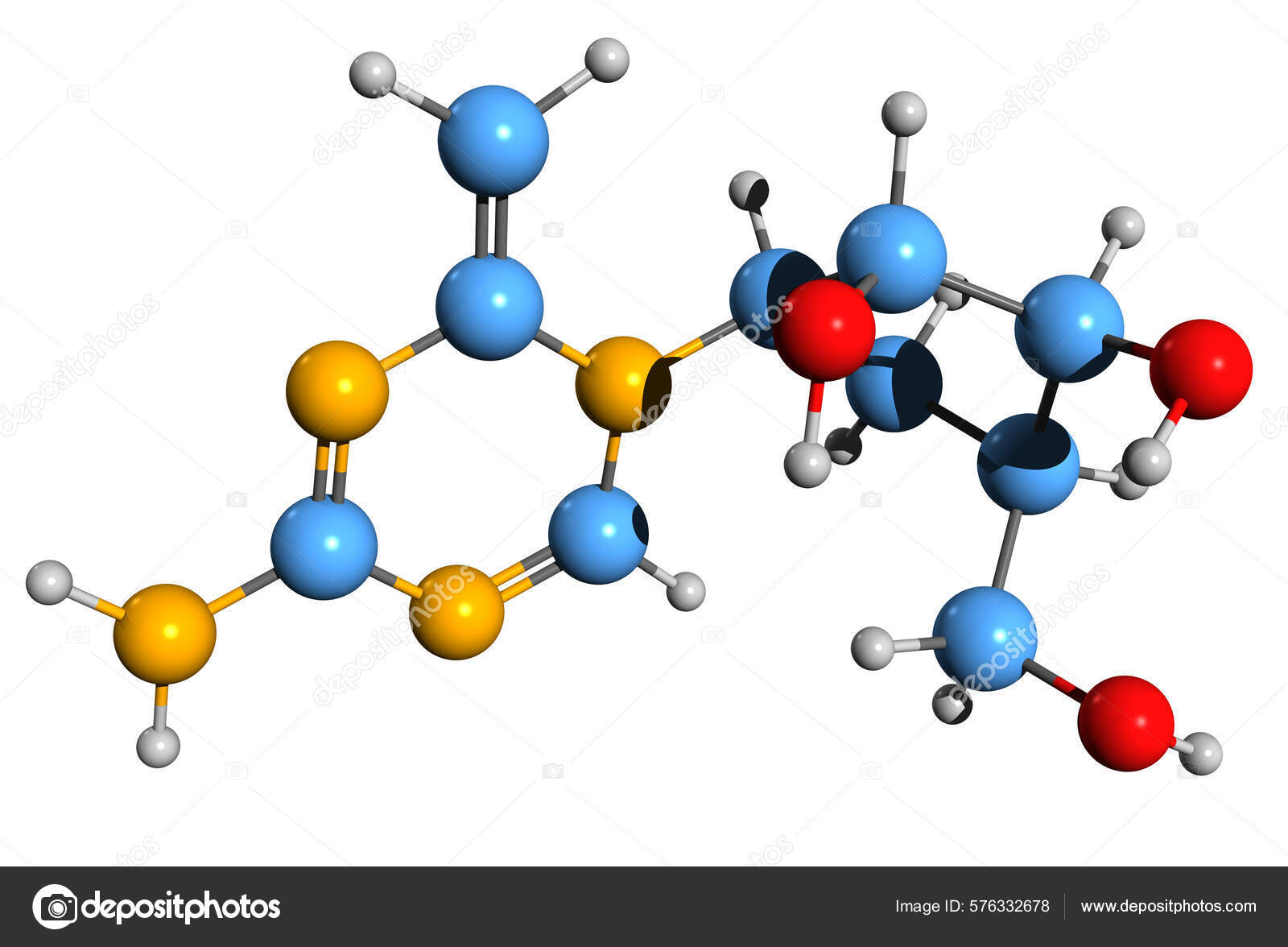 Image Azacitidine Skeletal Formula Molecular Chemical Structure Cancer ...