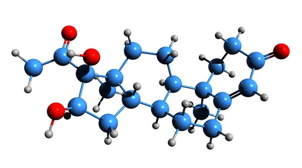 3D image of Algestone skeletal formula - molecular chemical structure ...