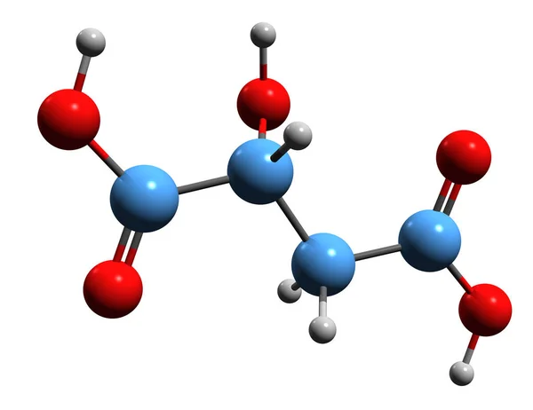 3D image of Malic acid skeletal formula - molecular chemical structure ...