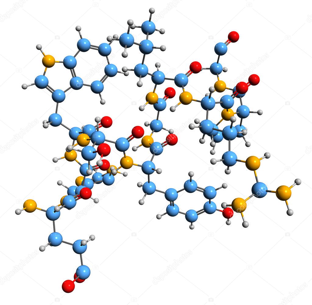 3D image of Luteinizing hormone-releasing hormone skeletal formula ...