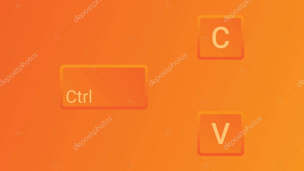 teclas de teclado Ctrl C y Ctrl V, copiar y pegar los atajos de teclas ...
