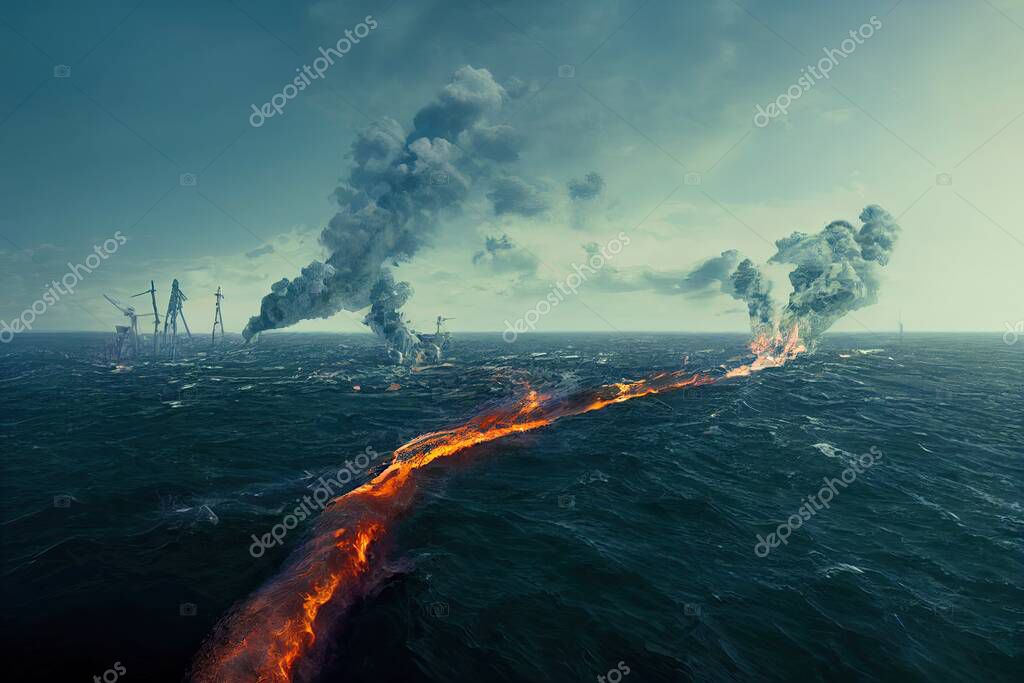 Sabotaje de los gasoductos submarinos. Explosión submarina y fuga de ...