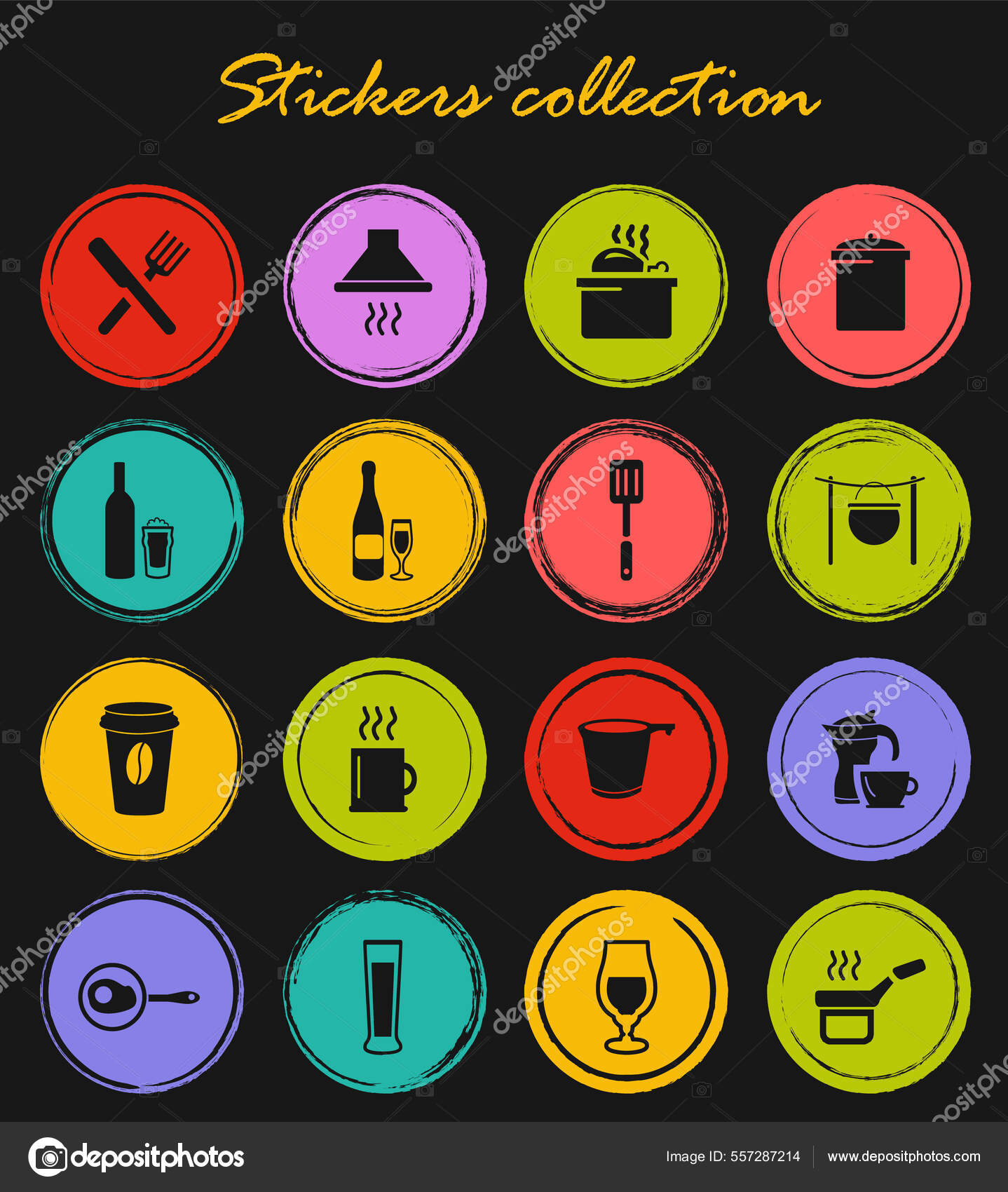 Food Kitchen Symbol Web Icons Stock Vector Image by ©Lisess #557287214