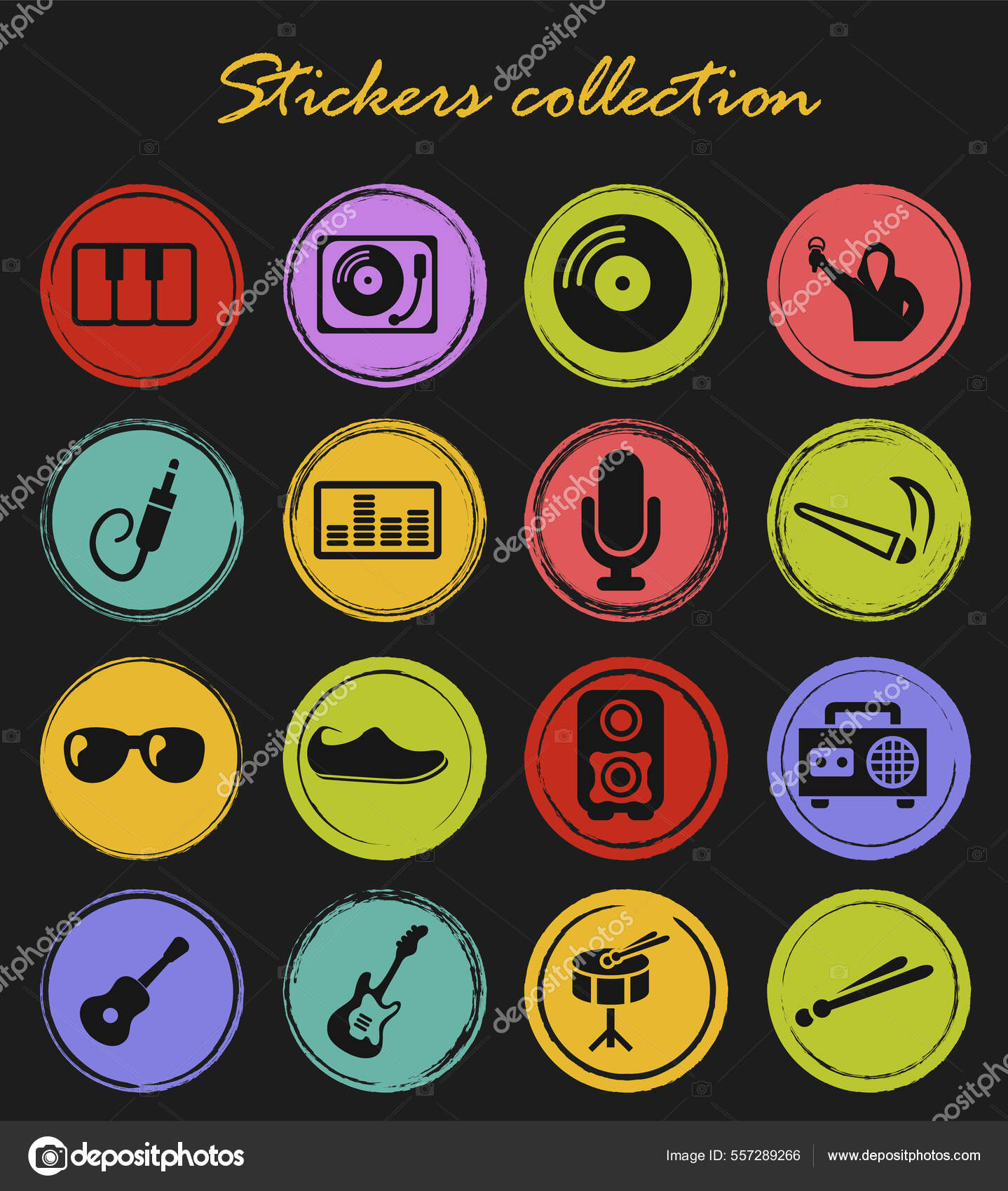 Disco Club Icon Set Web Sites User Interface Stock Vector Image by ...