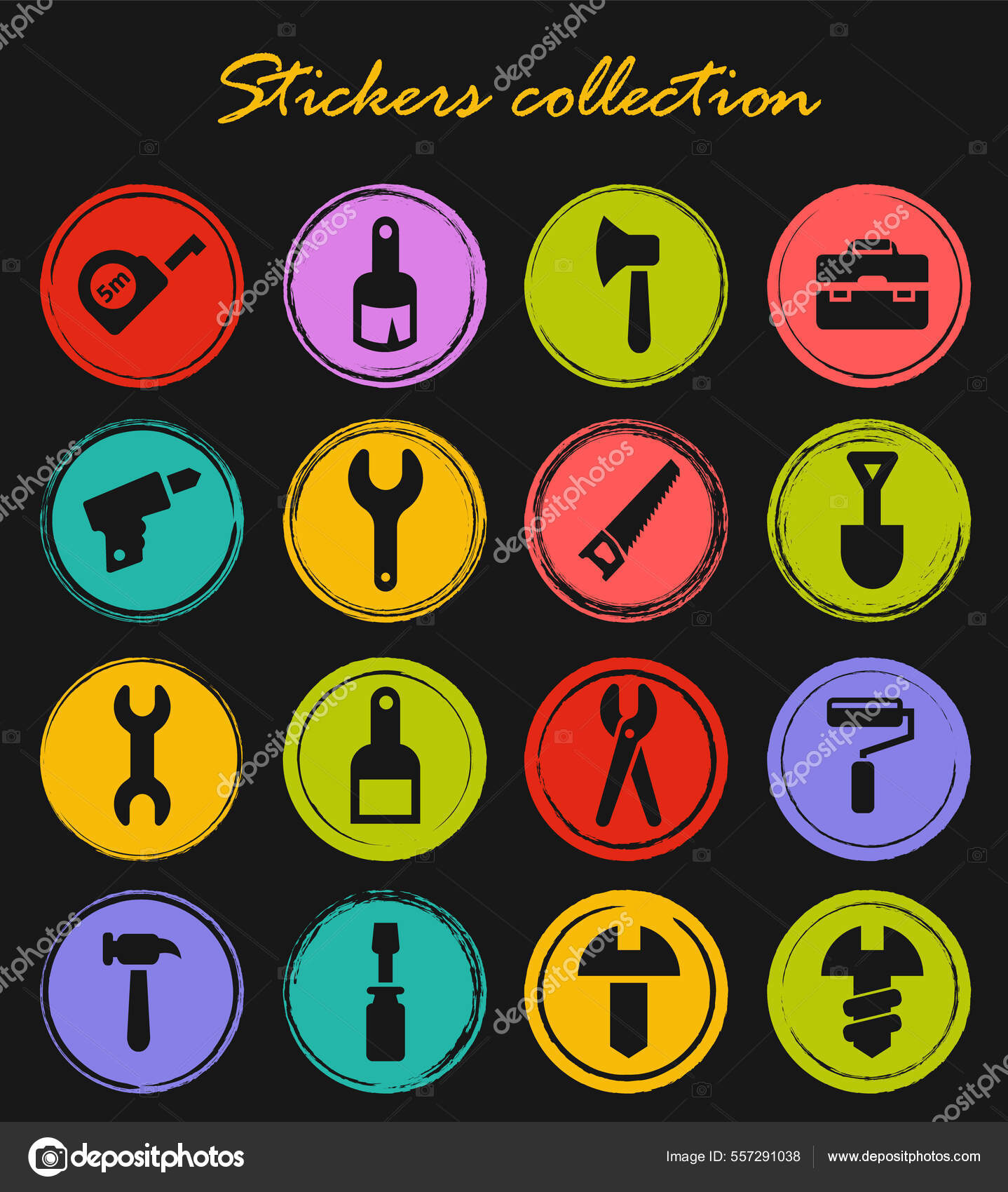 Work Tools Vector Icons User Interface Design Stock Vector Image by ...