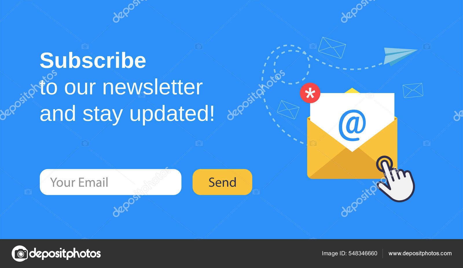 Subscribe Our Newsletter Concept Mail Marketing Vector Illustration ...