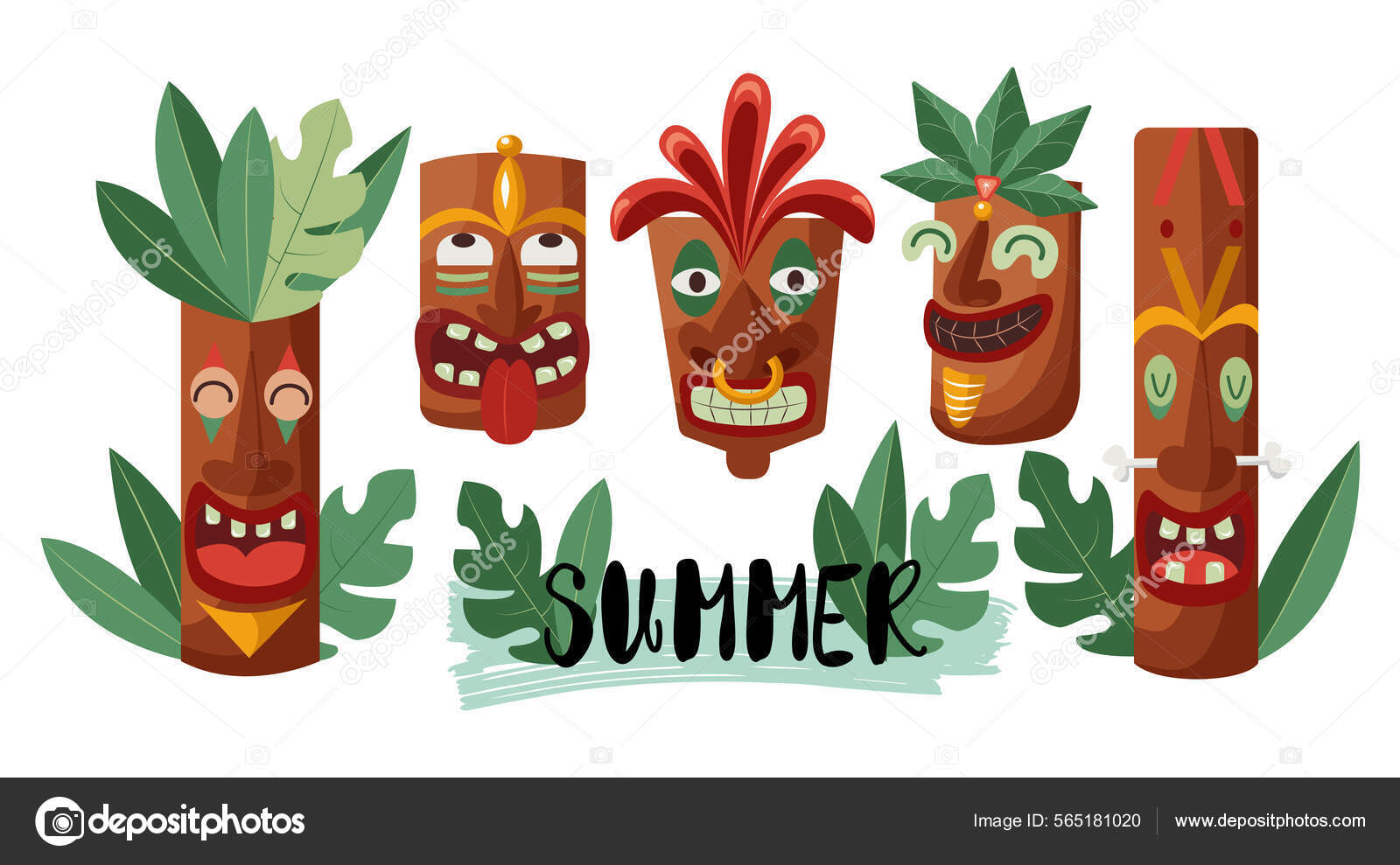 Happy Tiki Masks