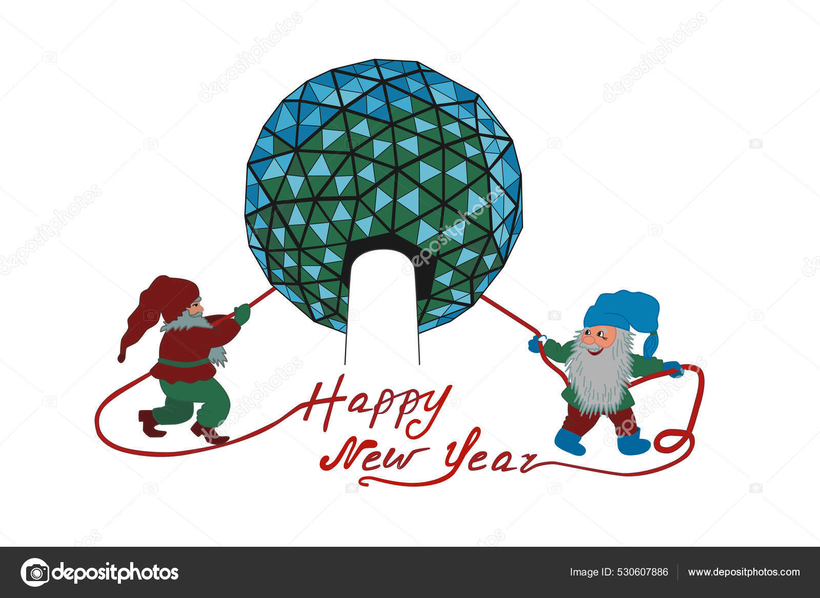 New Year Ball Drop Clipart