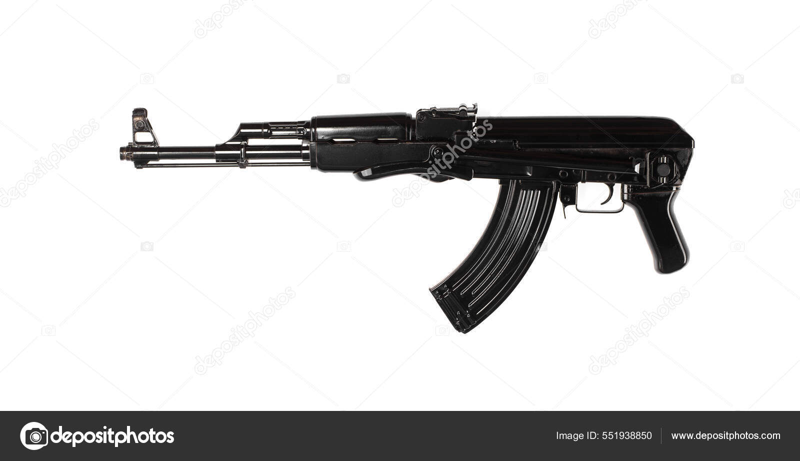 Black Assault Rifle Isolated White Background — Stock Photo © serikbaib ...