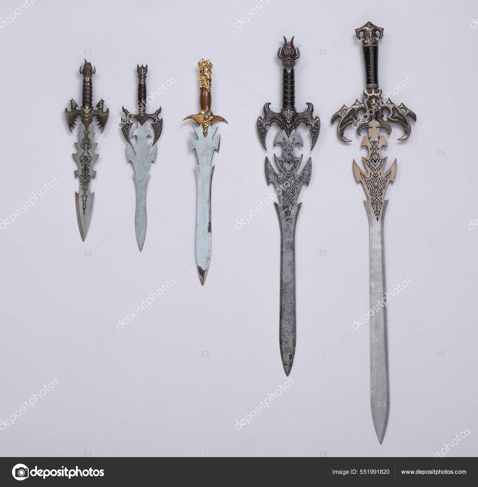 Collection Medieval Swords Knives Daggers — Stock Photo © serikbaib ...