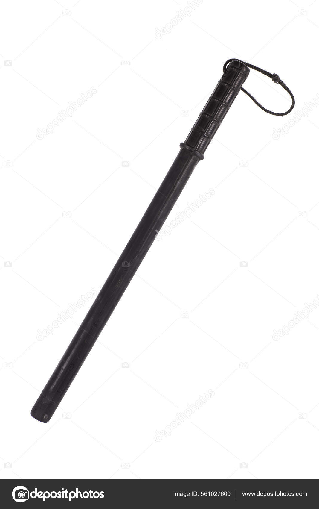 Rubber Police Baton Isolated White Background — Stock Photo © serikbaib ...