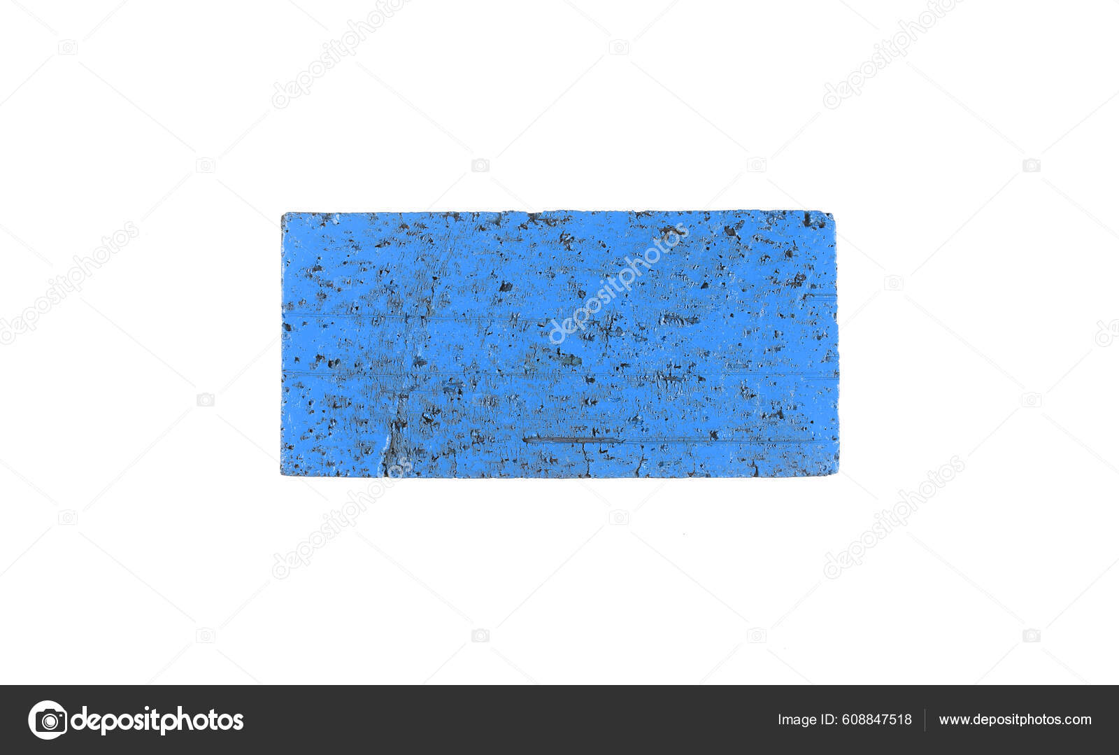 One Blue Brick Isolated White Background — Stock Photo © serikbaib ...