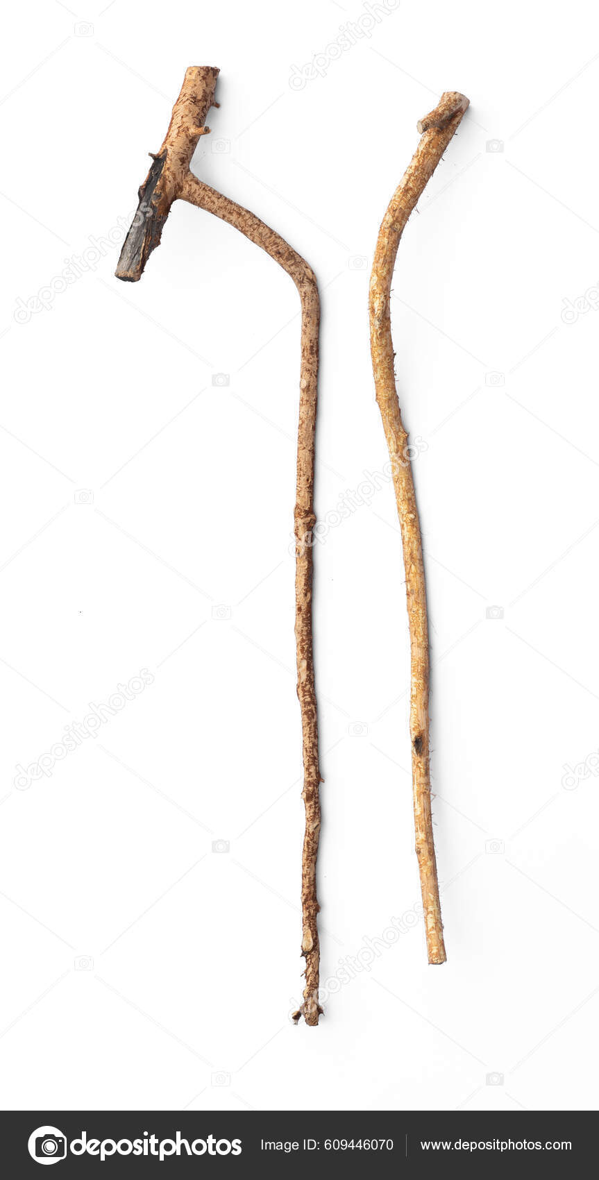 Wooden Old Staff Isolated White Background — Stock Photo © serikbaib ...