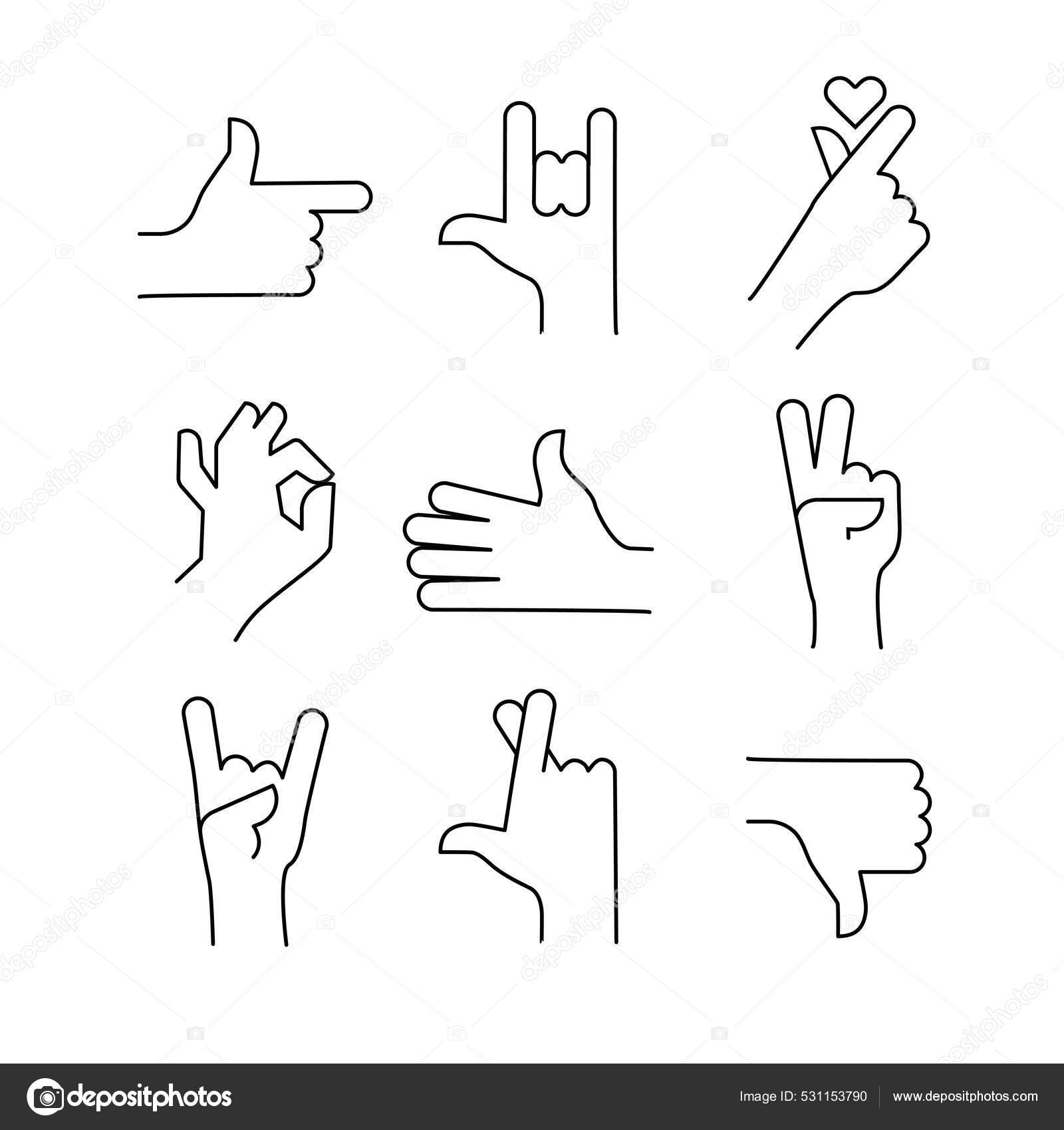 Gestes de la main humaine Vecteur par ©astra.j.yandex.ru 531153790