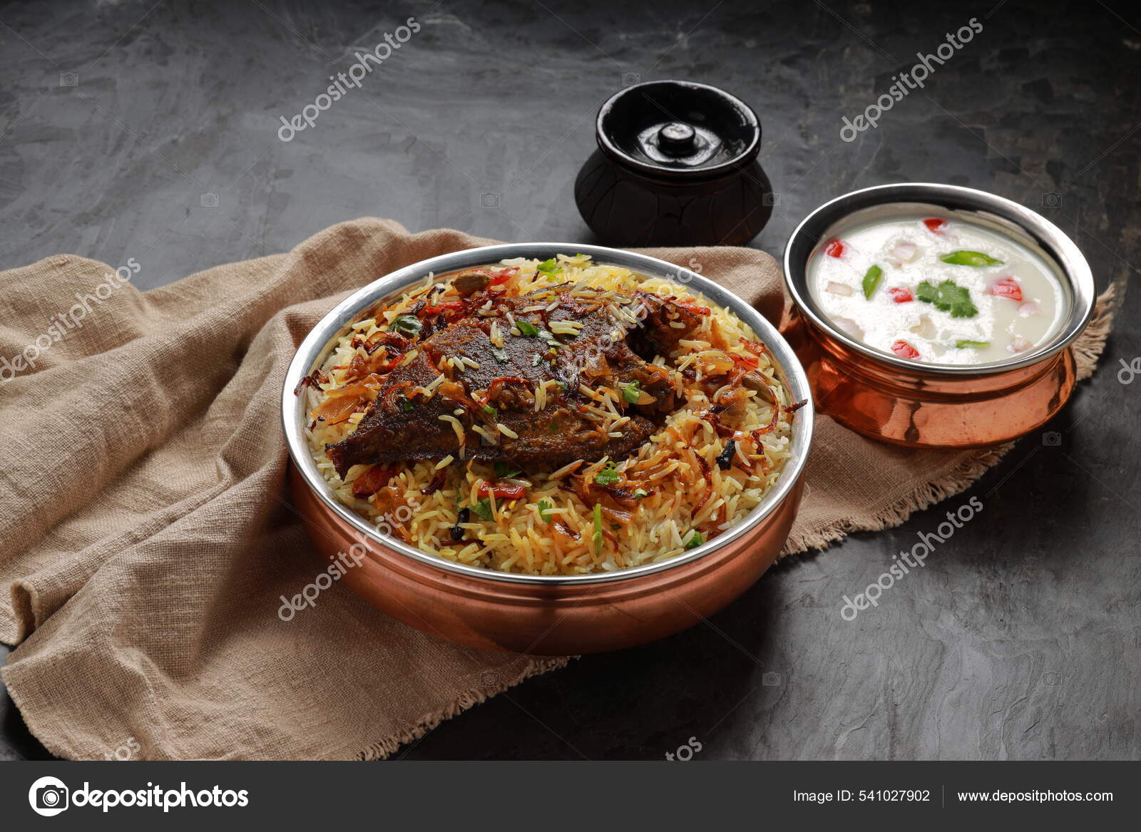 Fish Biriyani South Indian Style Fish Biriyani Arranged Traditionally ...