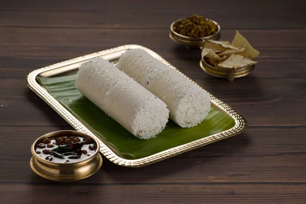 Puttu Arroz Crudo Puttu Arisi Maavu Puttu Con Chana Curry — Foto de ...