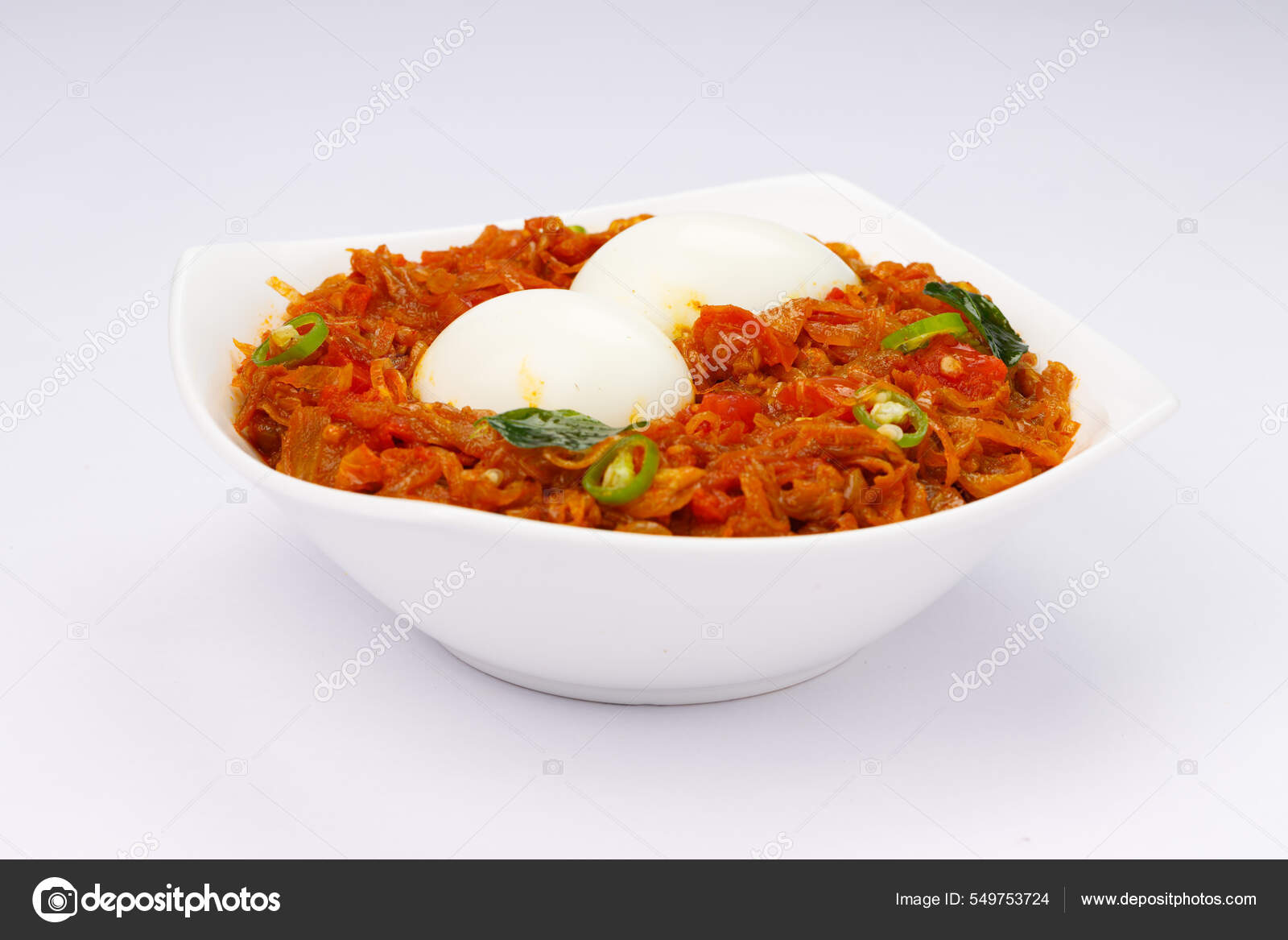 Egg Roast Indian Egg Masala Curry Spicy Red Egg Roast Stock Photo by ...