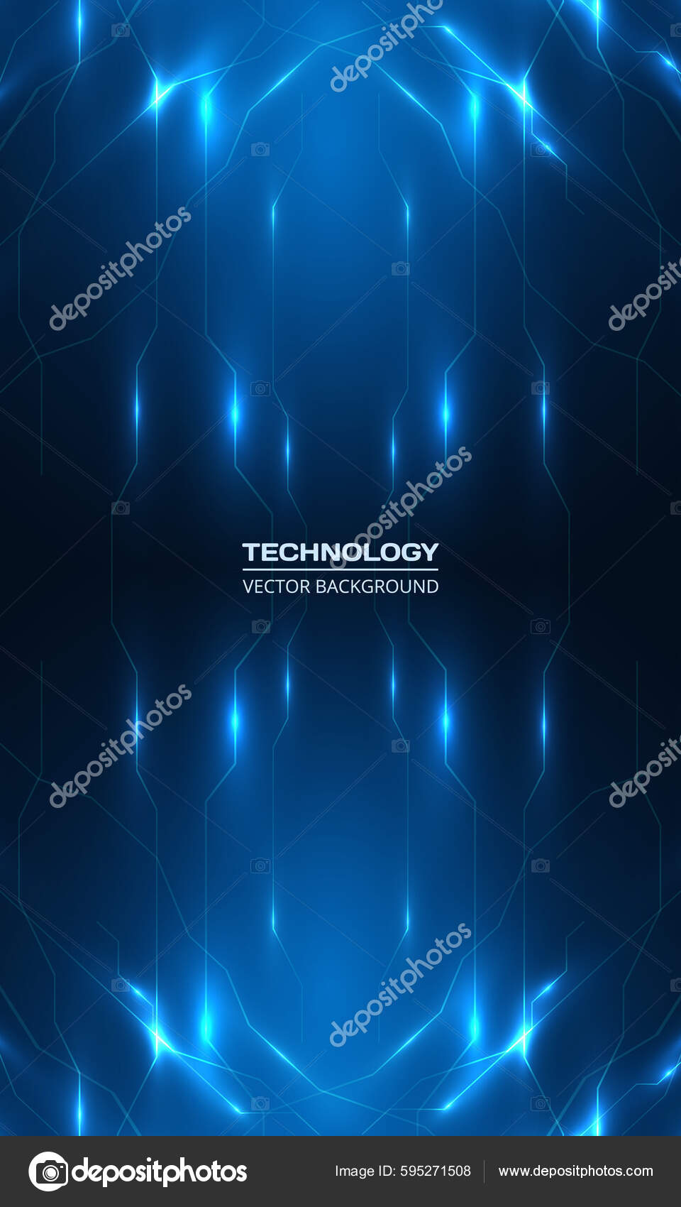 Abstract Technology Vertical Background Digital Technology Cover ...