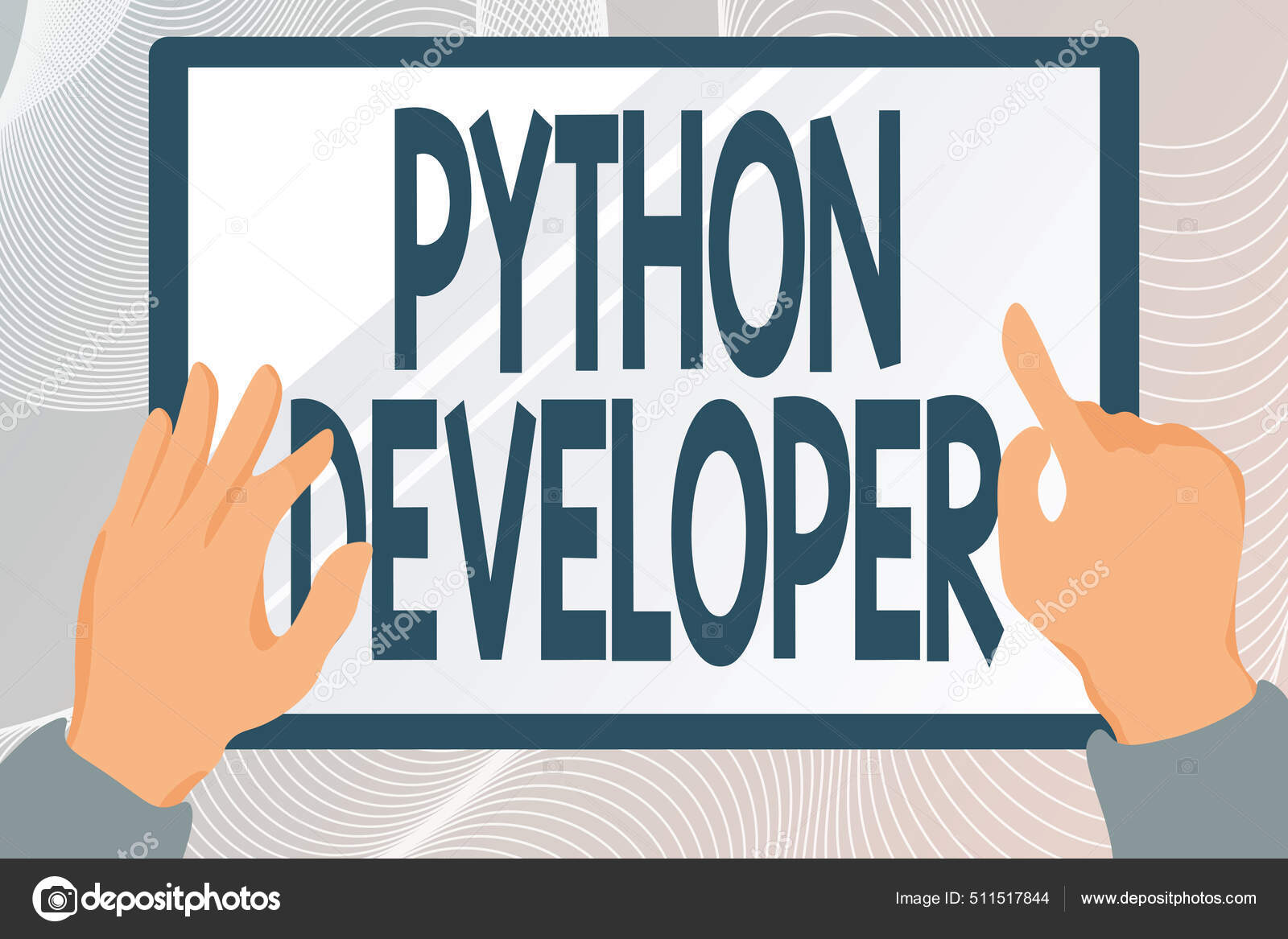 Text showing inspiration Python Developer. Conceptual photo responsible for writing serverside ...
