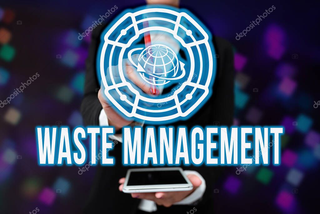 Firma mostrando Gestión de Residuos. Visión general de las acciones necesarias para gestionar el ...