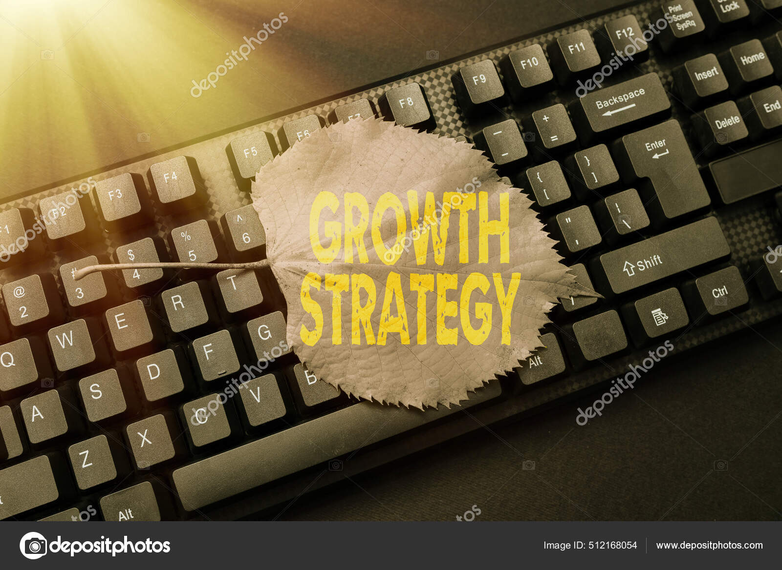Inspiration showing sign Growth Strategy. Internet Concept Strategy ...