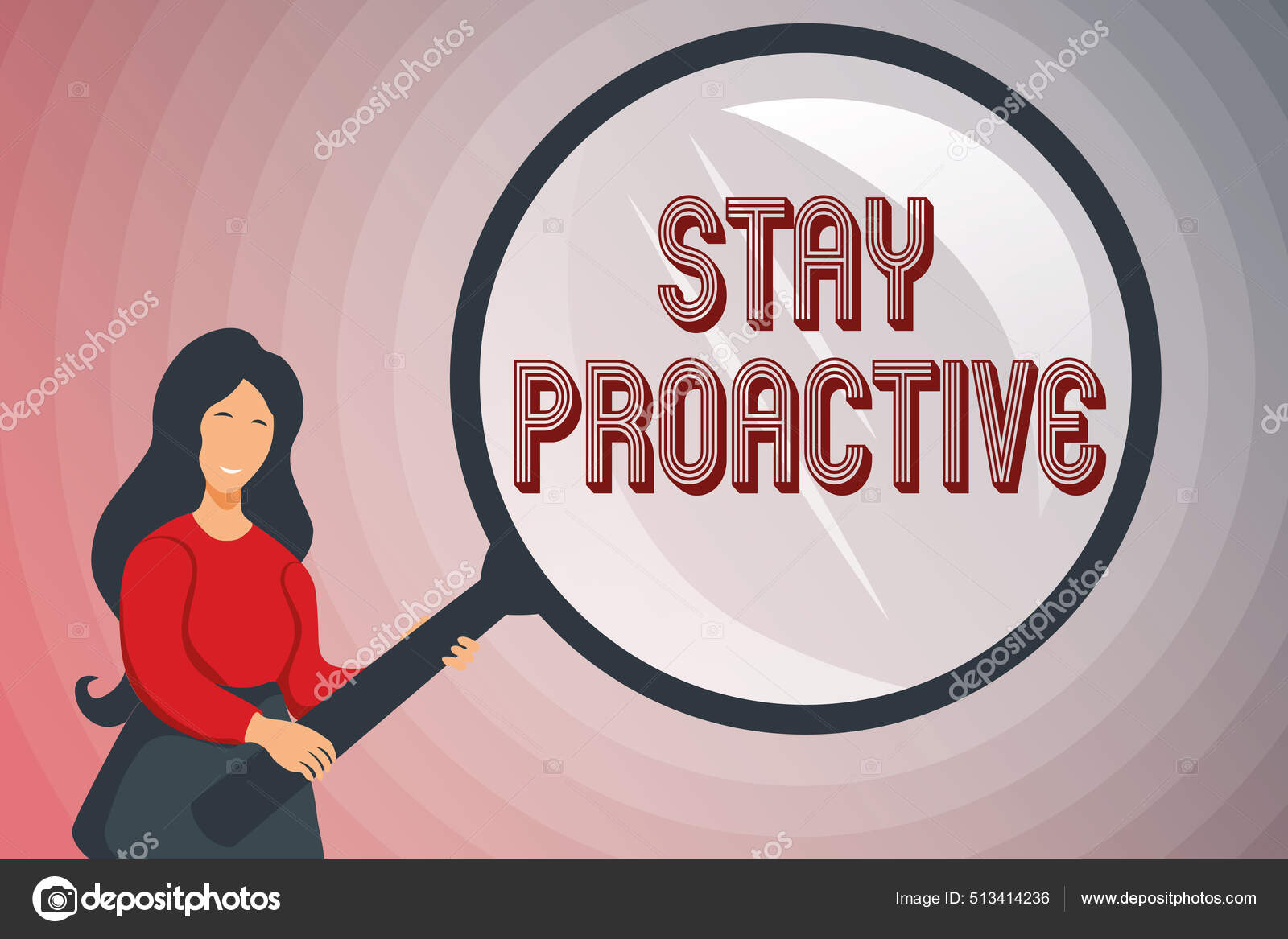 Conceptual caption Stay Proactive. Word Written on Taking own decision ...