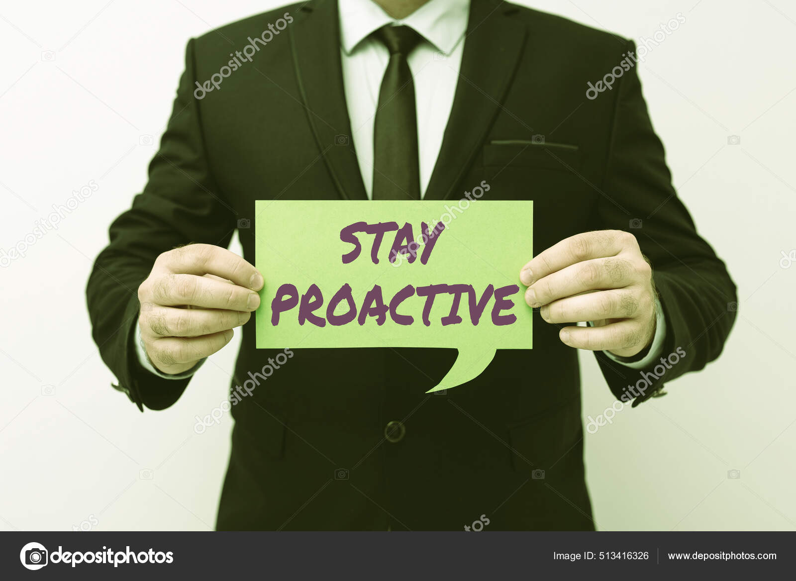 Sign displaying Stay Proactive. Word for Taking own decision to go ...