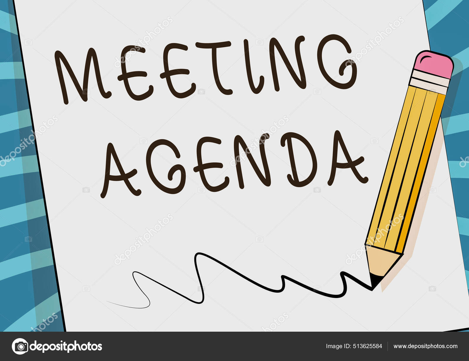 Conceptual caption Meeting Agenda. Word for An agenda sets clear ...