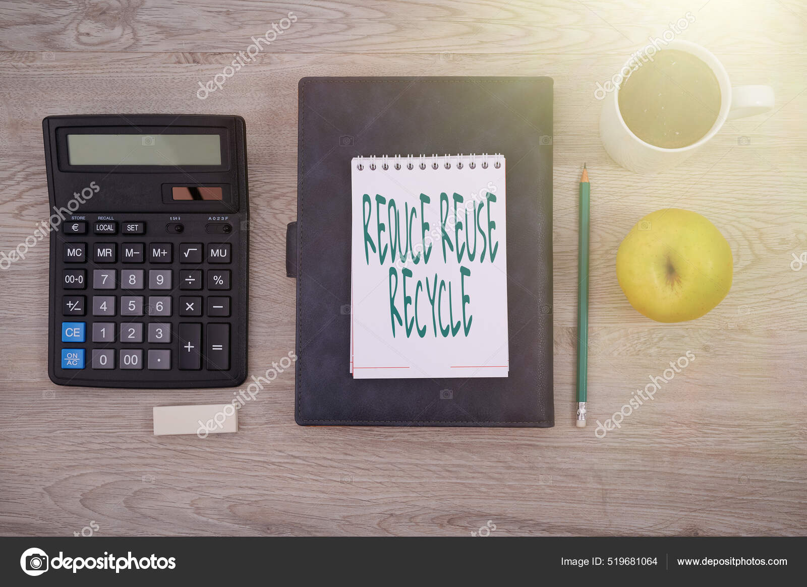 Writing displaying text Reduce Reuse Recycle. Word for ...