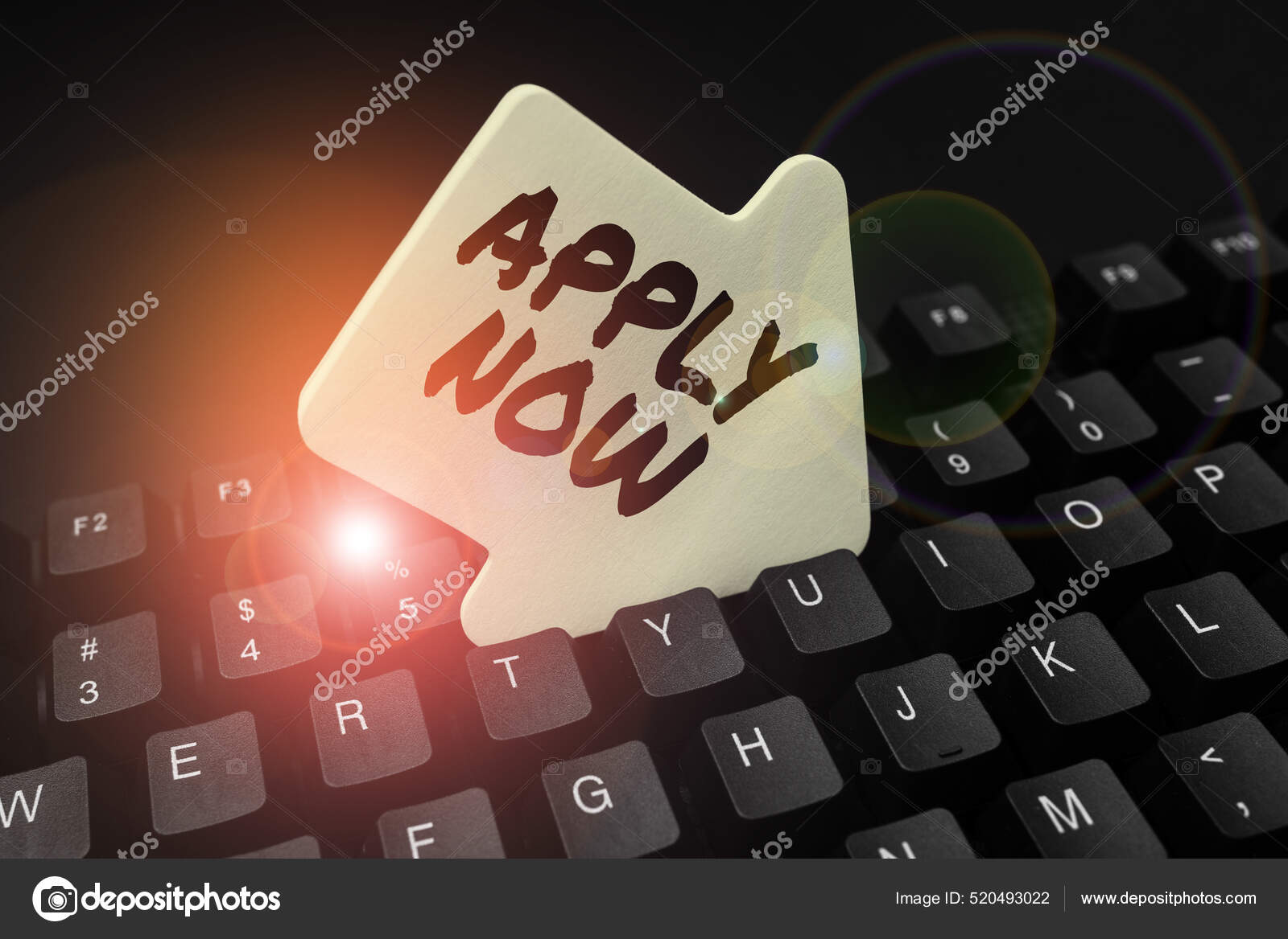 Text sign showing Apply Now. Concept meaning request something ...